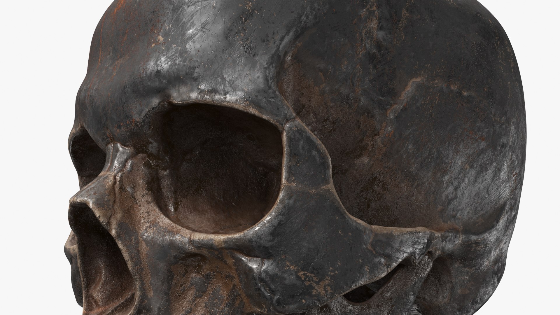 3D Model Human Skull Sci-fi Iron - TurboSquid 1985612