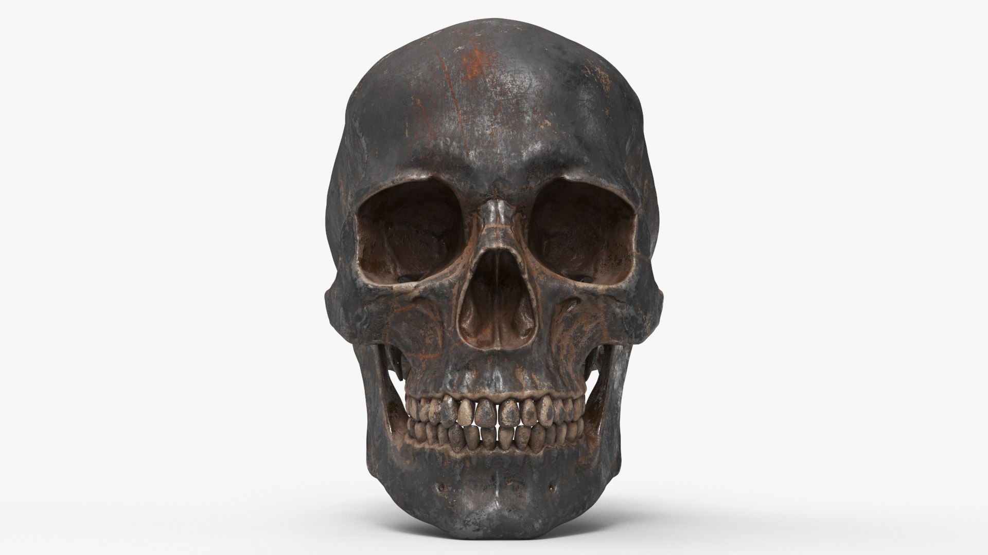 3D Model Human Skull Sci-fi Iron - TurboSquid 1985612