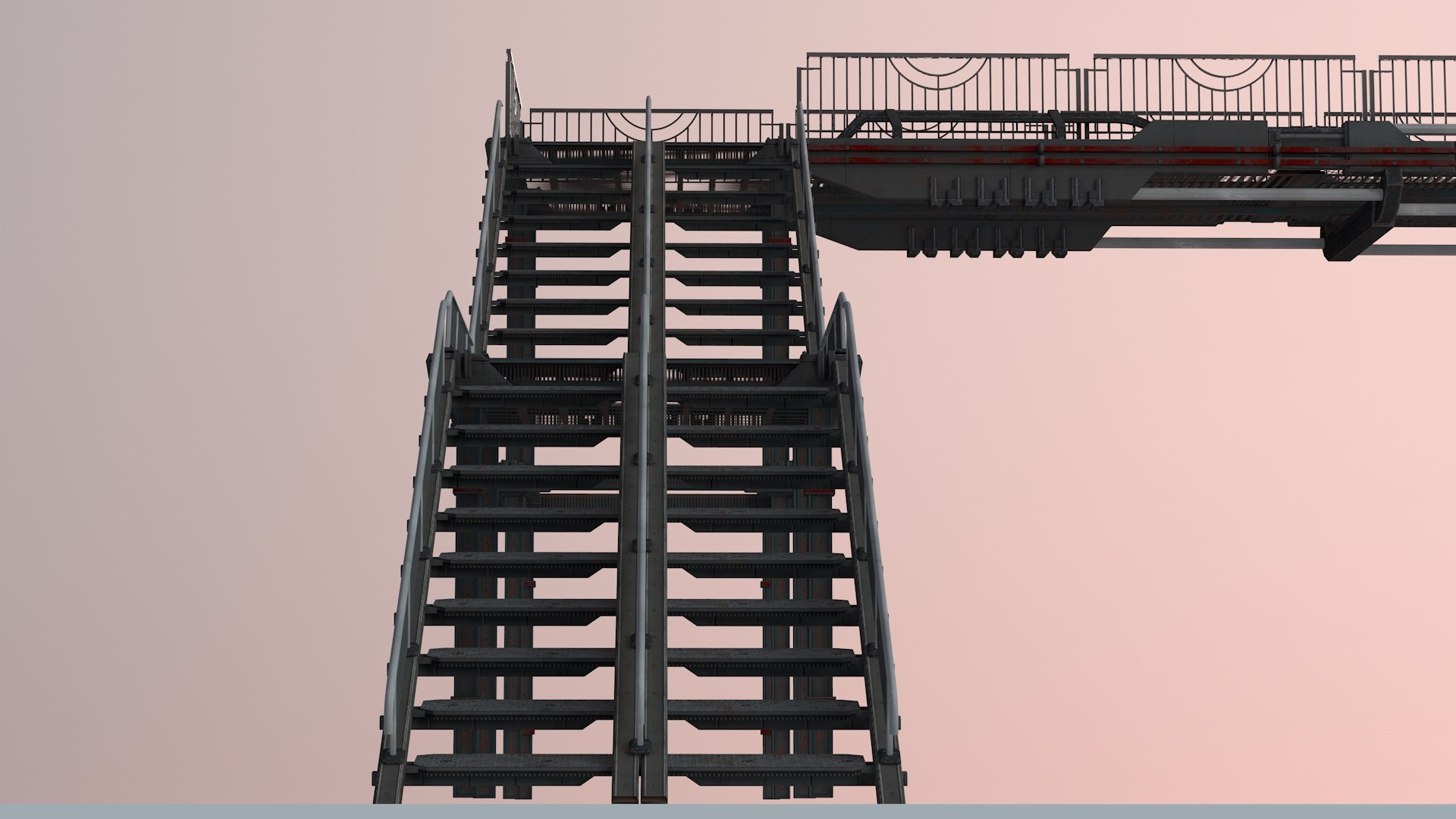 Overpass Pedestrian Road Crossing Bridge 3D Model - TurboSquid 1927663