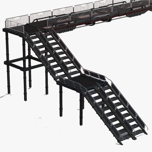 Overpass Pedestrian Road Crossing Bridge 3D model - TurboSquid 1927663