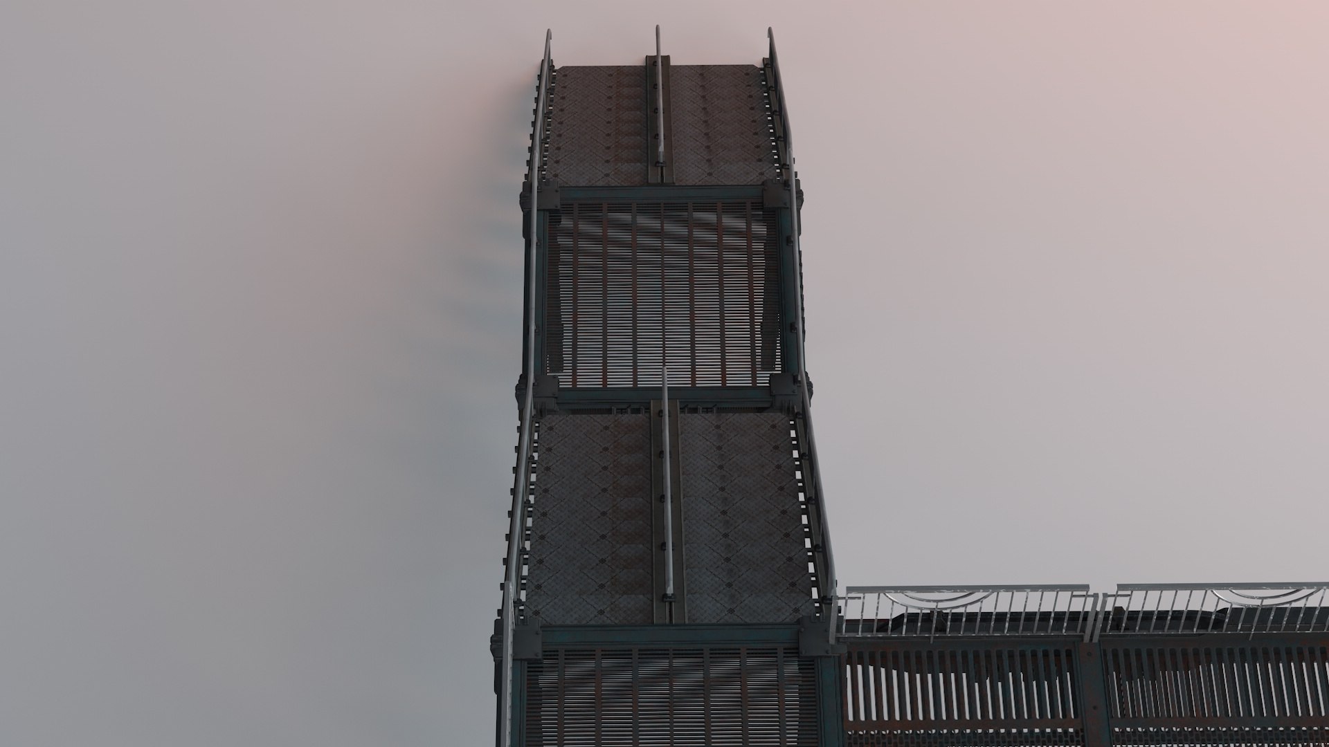 Overpass Pedestrian Road Crossing Bridge 3D Model - TurboSquid 1927663