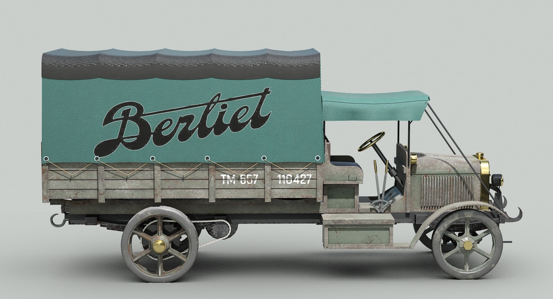 3D Ww1 Military Truck Berliet Model - TurboSquid 1427861