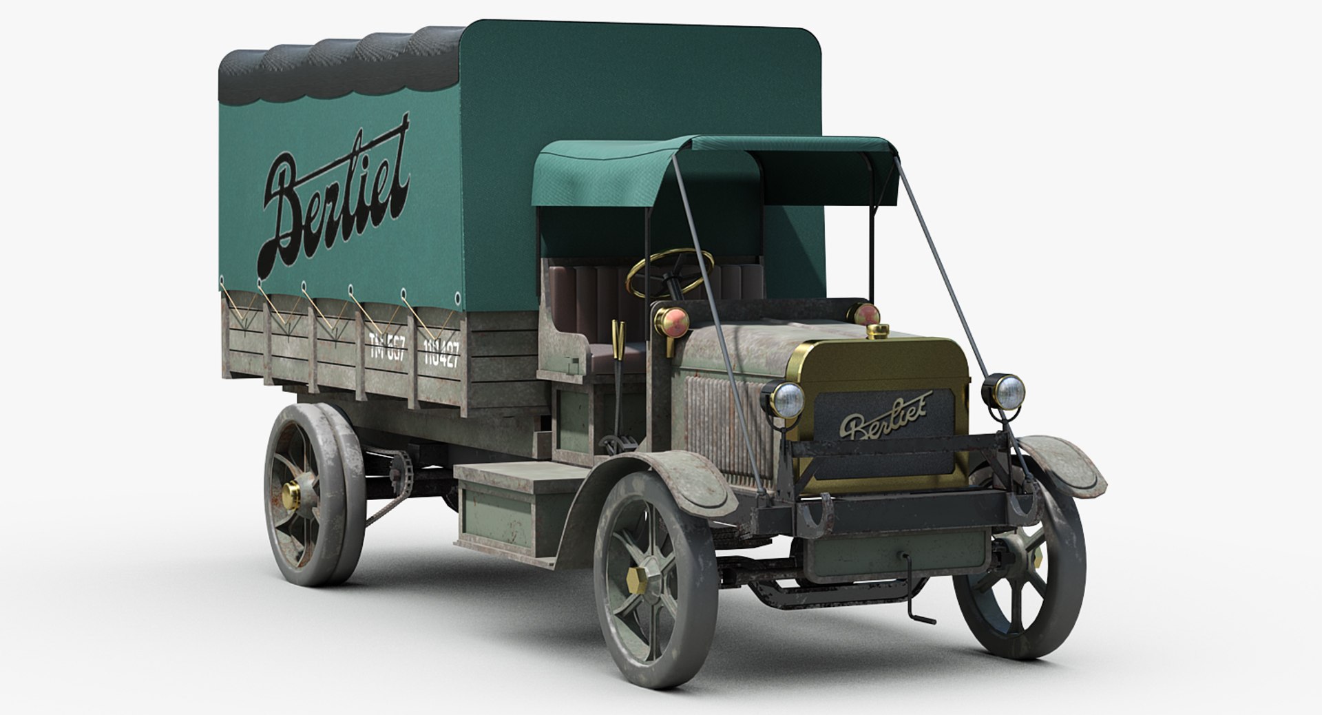 3D Ww1 Military Truck Berliet Model - TurboSquid 1427861
