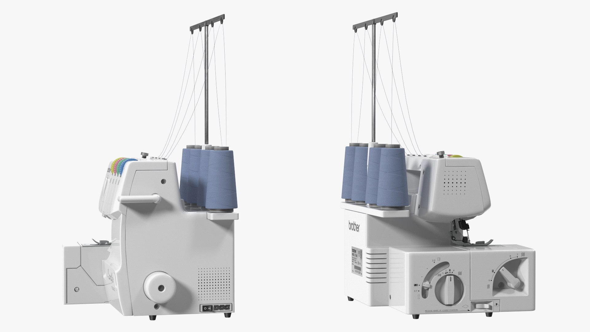 3D Serger Machine Brother 1034D with Thread Spools model - TurboSquid ...