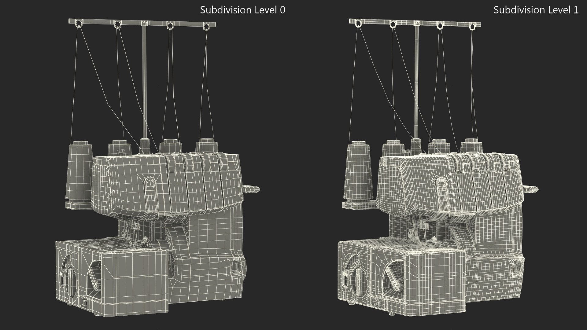 3D Serger Machine Brother 1034D with Thread Spools model - TurboSquid ...