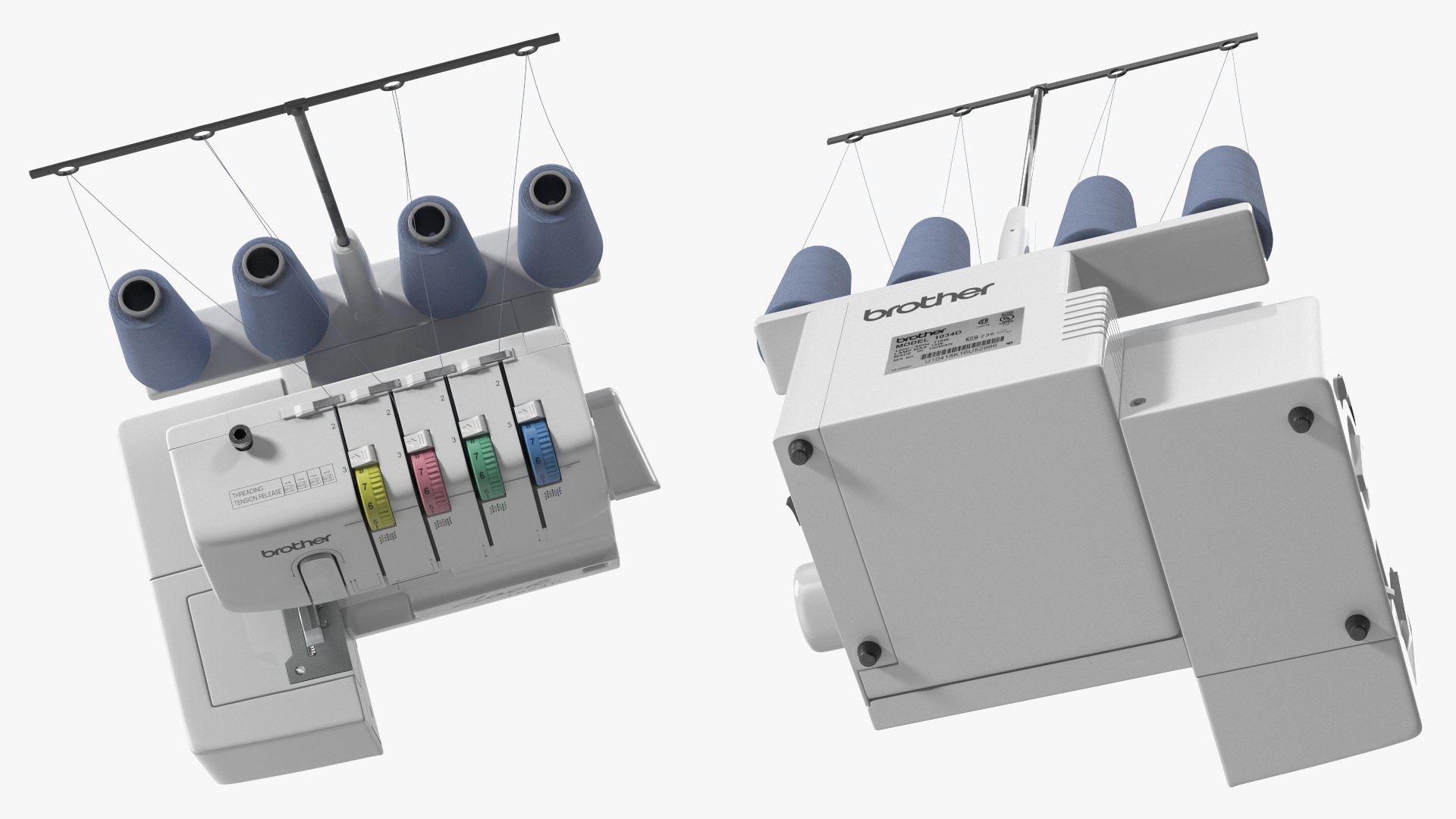 3D Serger Machine Brother 1034D with Thread Spools model - TurboSquid ...