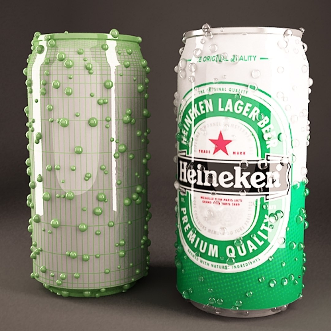 3d Model Green Beer Cans