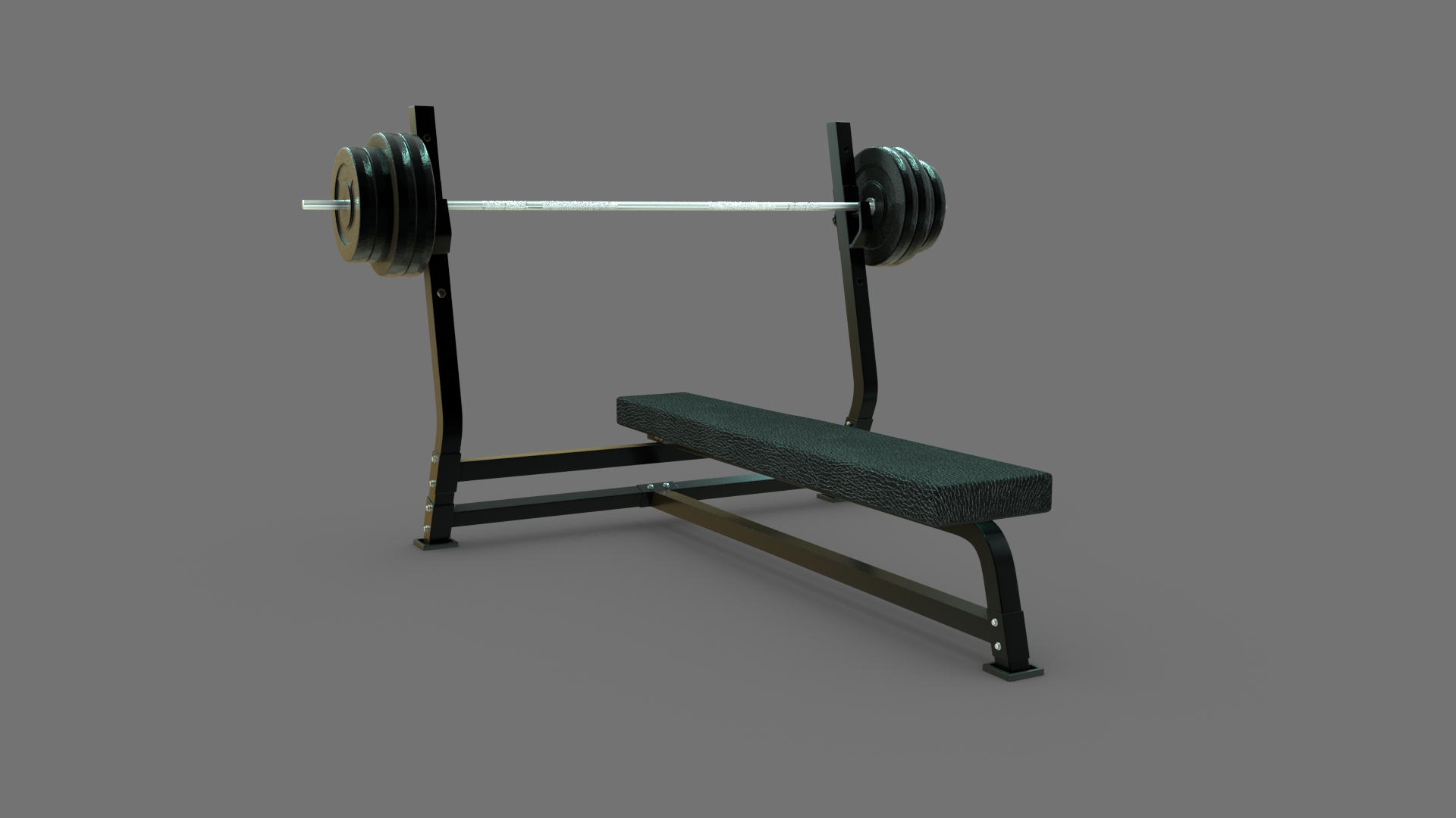 3D Gym Equipment Chest Flat Bench - TurboSquid 2317668