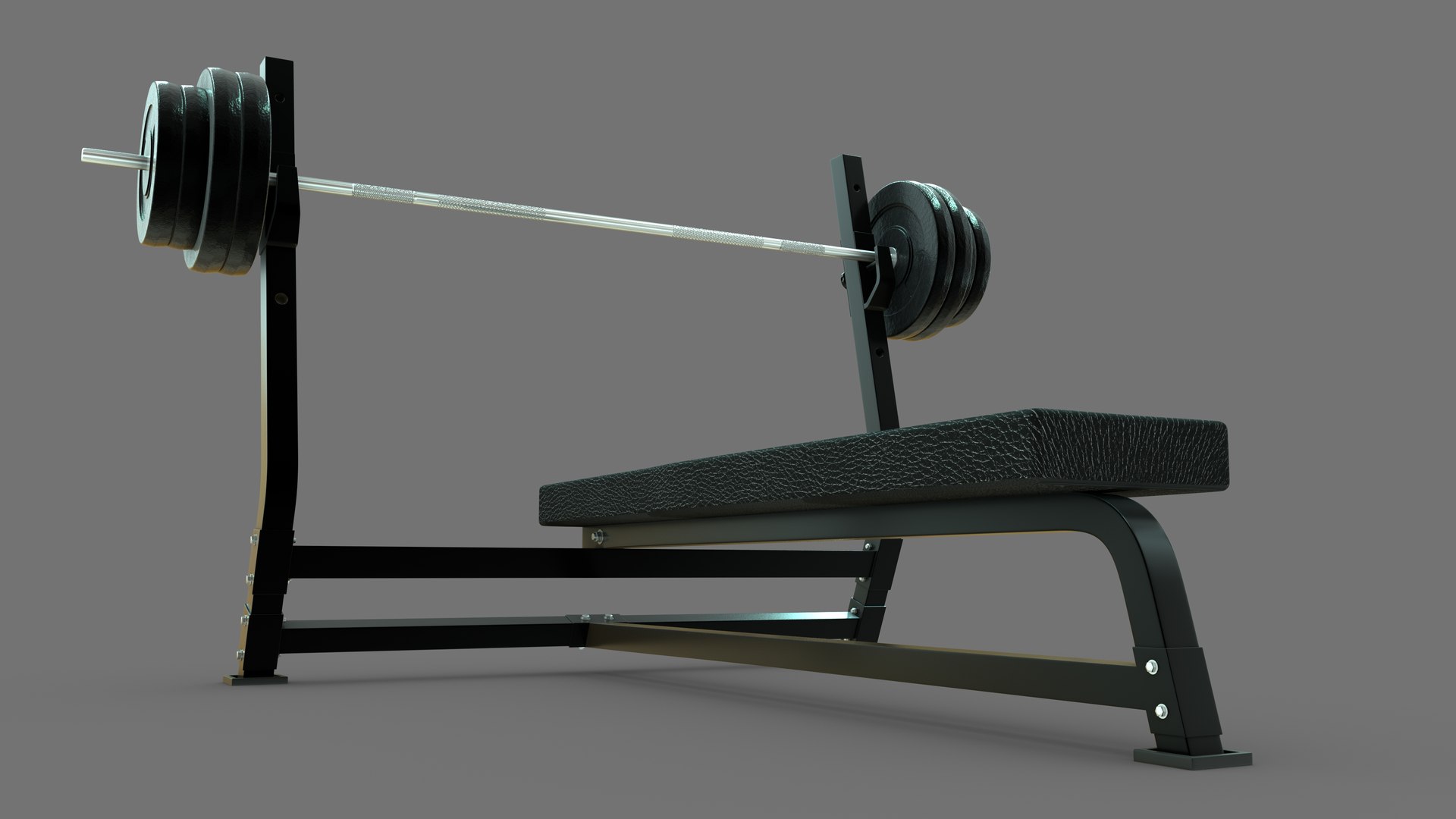 3D Gym Equipment Chest Flat Bench - TurboSquid 2317668