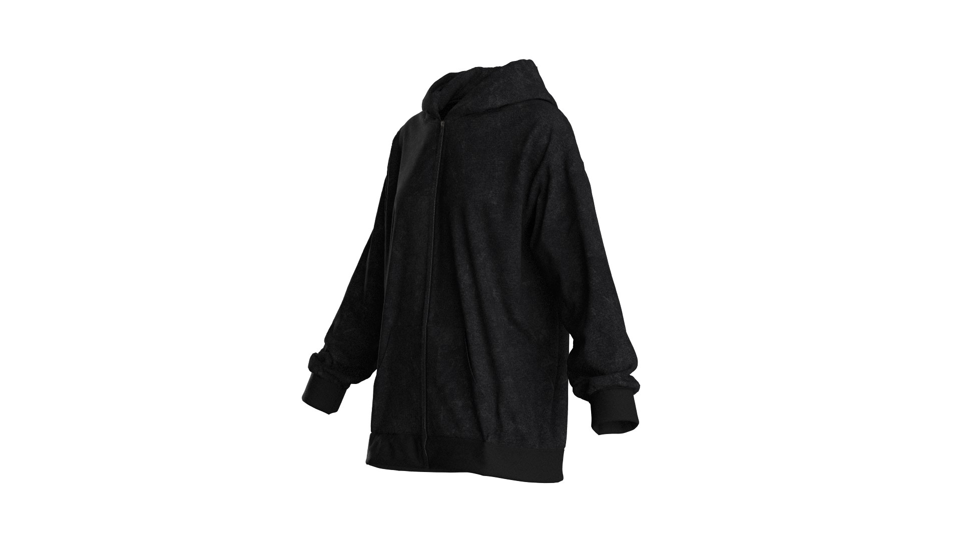 Female Zipper Hoodie 3D Model - TurboSquid 2194267
