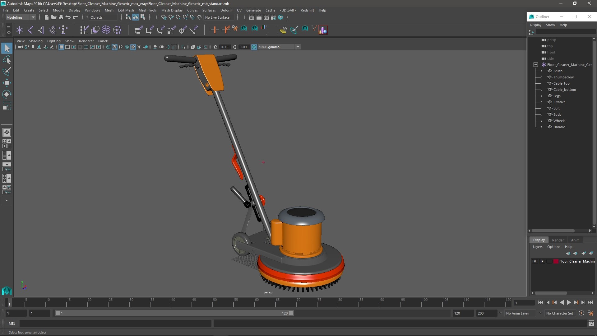 3D Floor Cleaner Machine Generic Model - TurboSquid 2250290