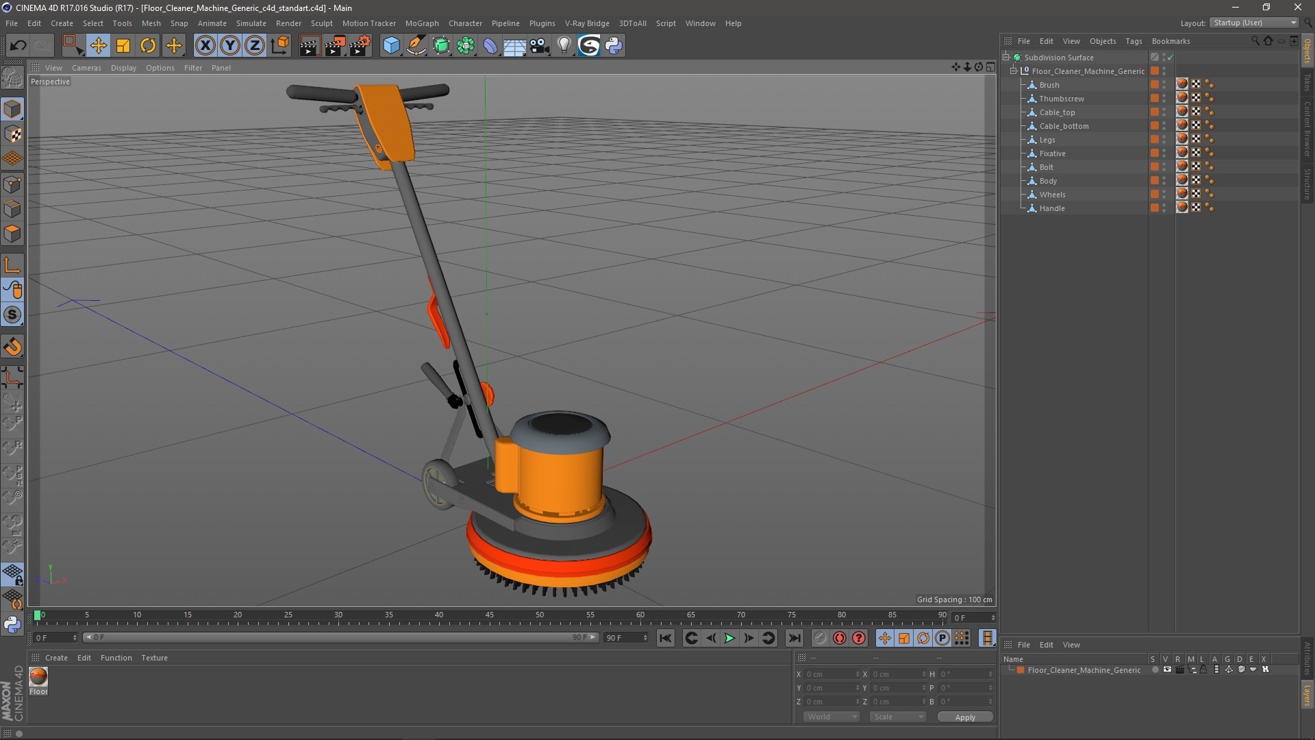3D Floor Cleaner Machine Generic Model - TurboSquid 2250290