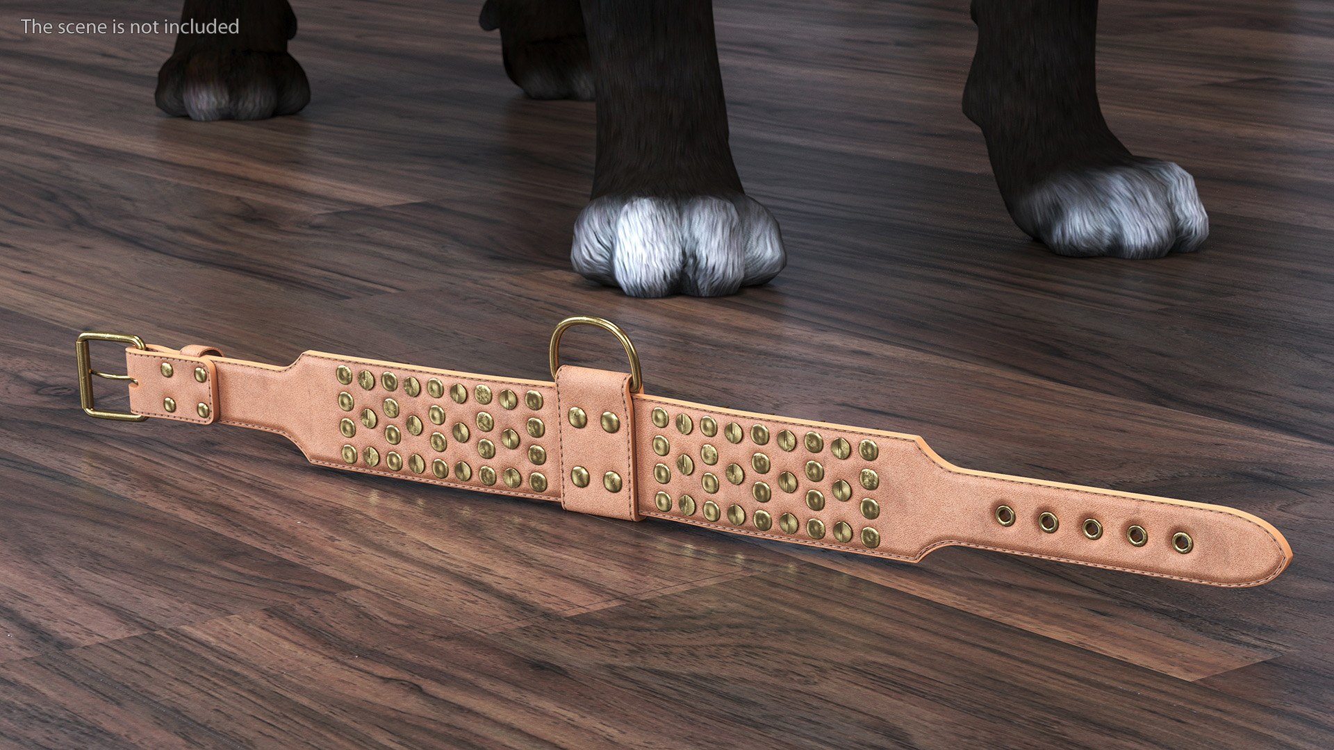 Studded Dog Collar Lying 3D Model - TurboSquid 2147309