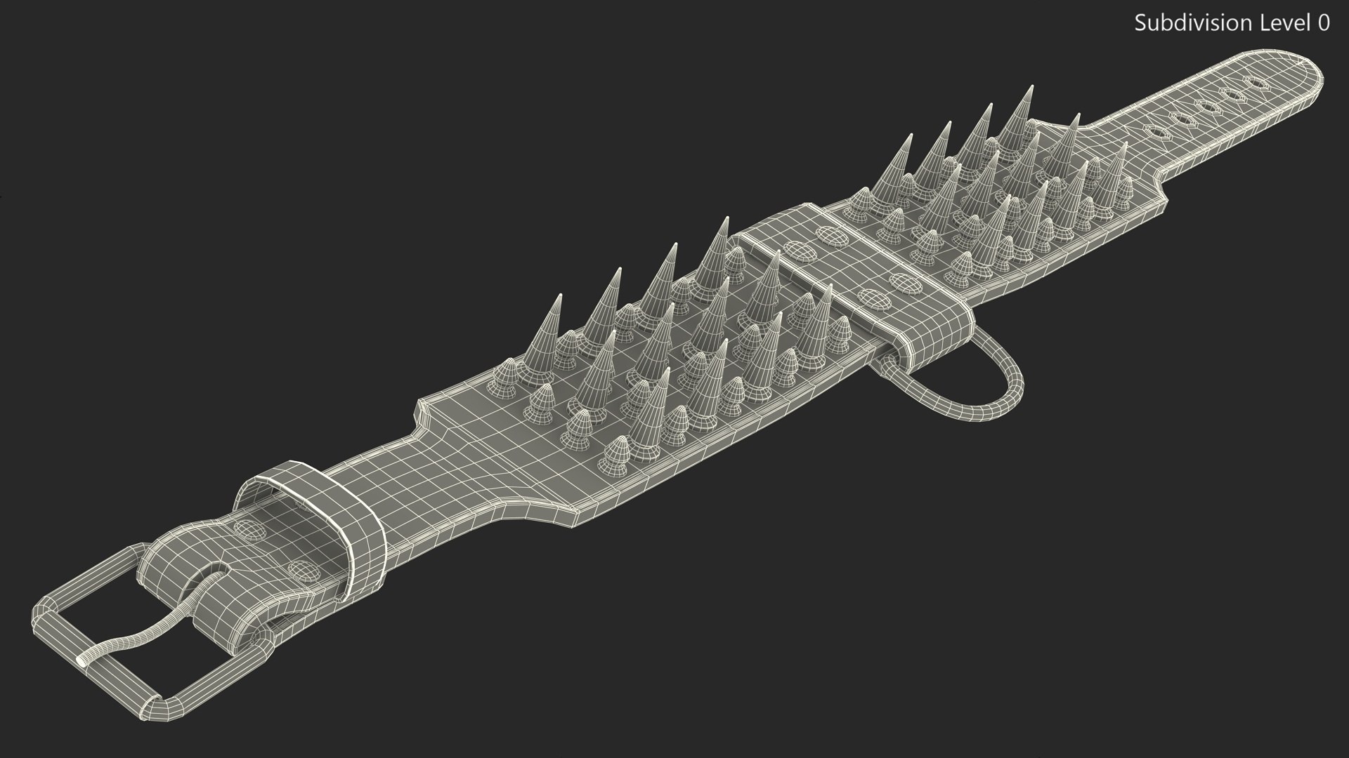Studded Dog Collar Lying 3D Model - TurboSquid 2147309