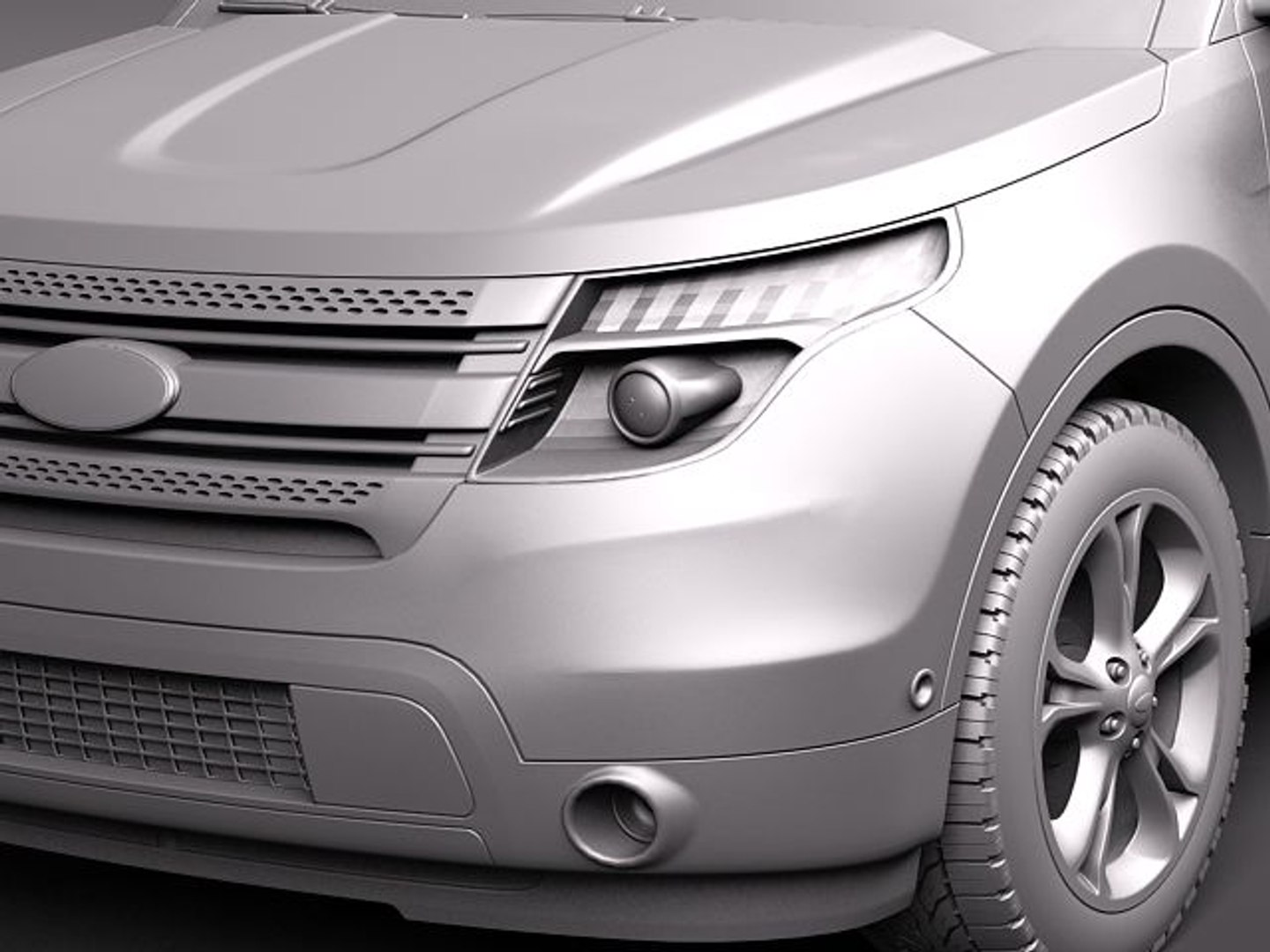 Explorer 2011 Suv 3d Model