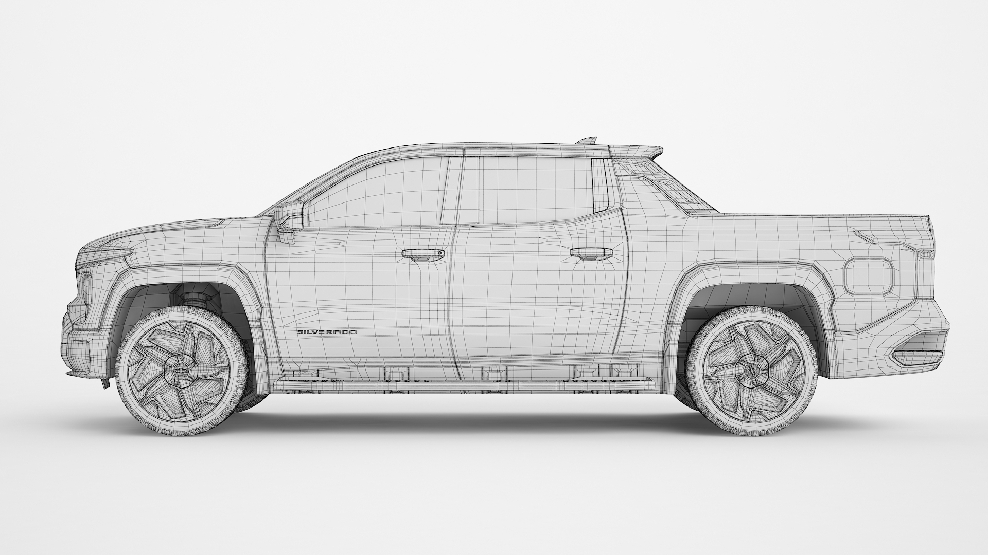 Chevrolet Silverado EV RST 2024 Blue 3D Model - TurboSquid 1998510