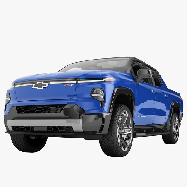 modelo 3d Chevrolet Silverado EV RST 2024 Azul - TurboSquid 1998510