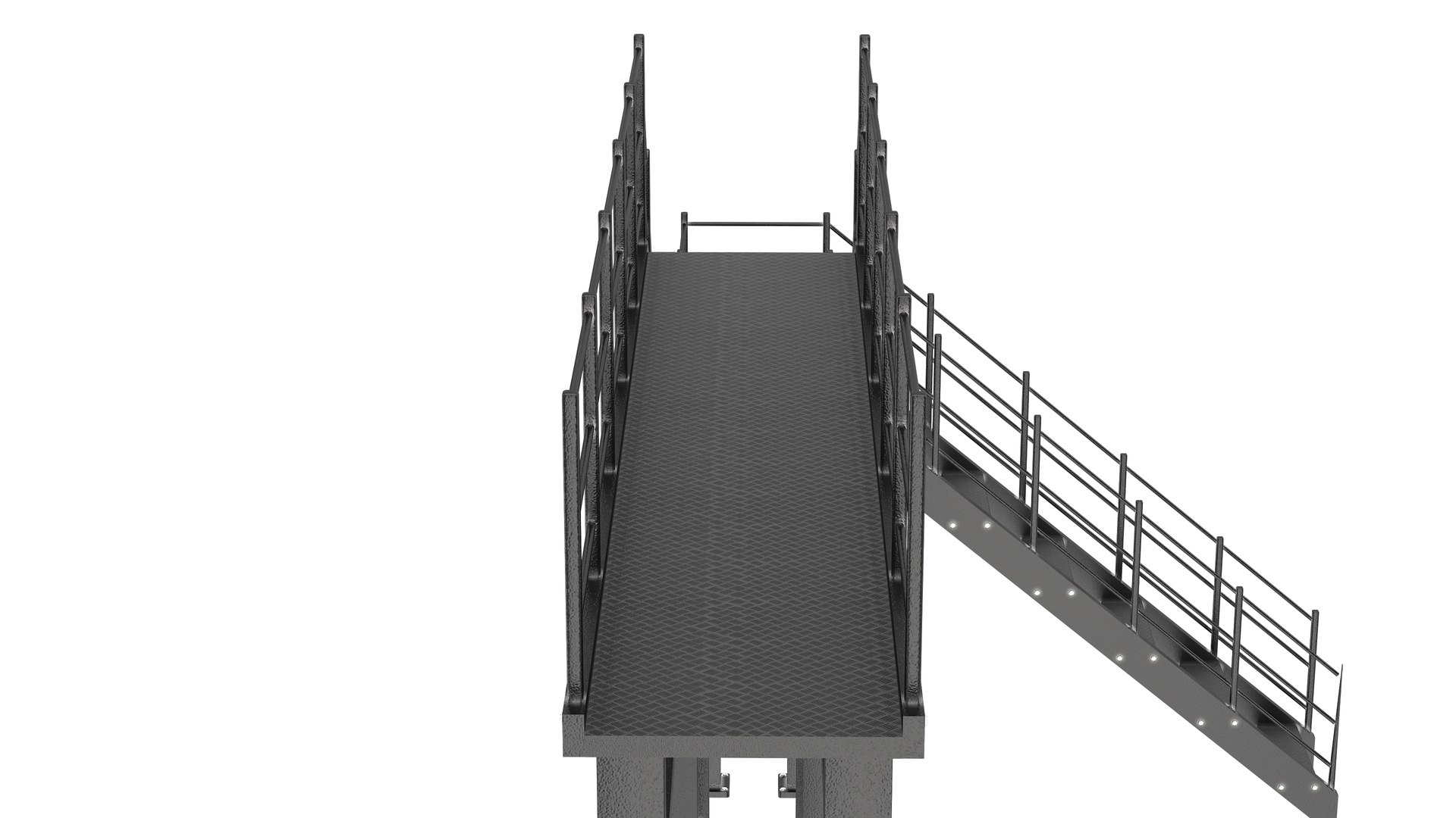 Industrial Catwalk Staircase 3D - TurboSquid 2274406