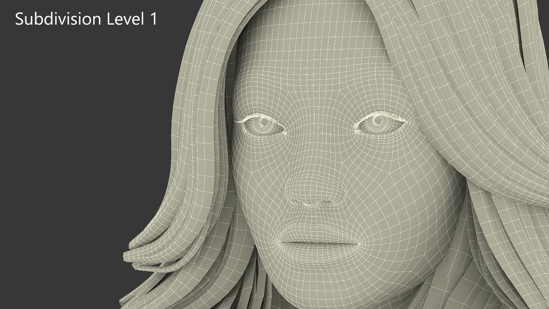 3D Model Asian Woman Head With Long Black Hair - TurboSquid 2367688