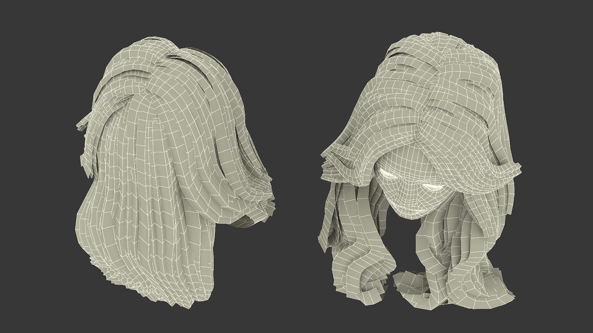 3D Model Asian Woman Head With Long Black Hair - TurboSquid 2367688