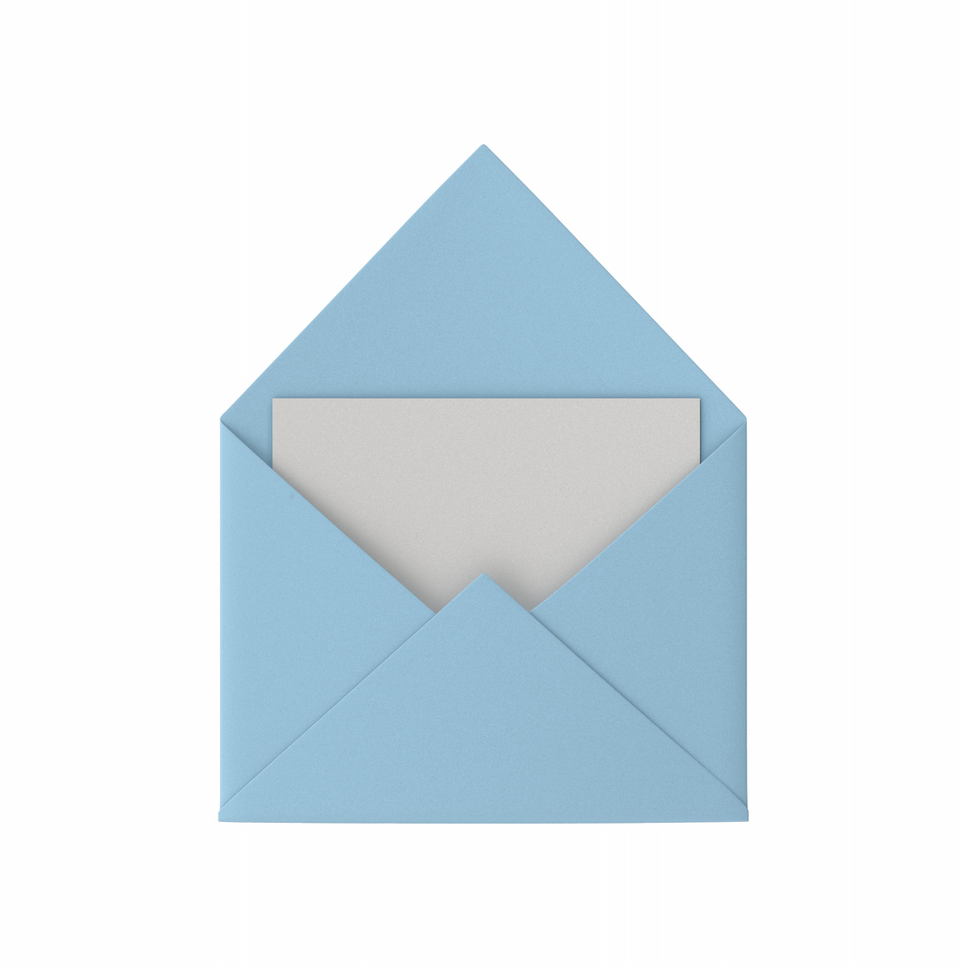 3D Blue Envelope Model - TurboSquid 1887591