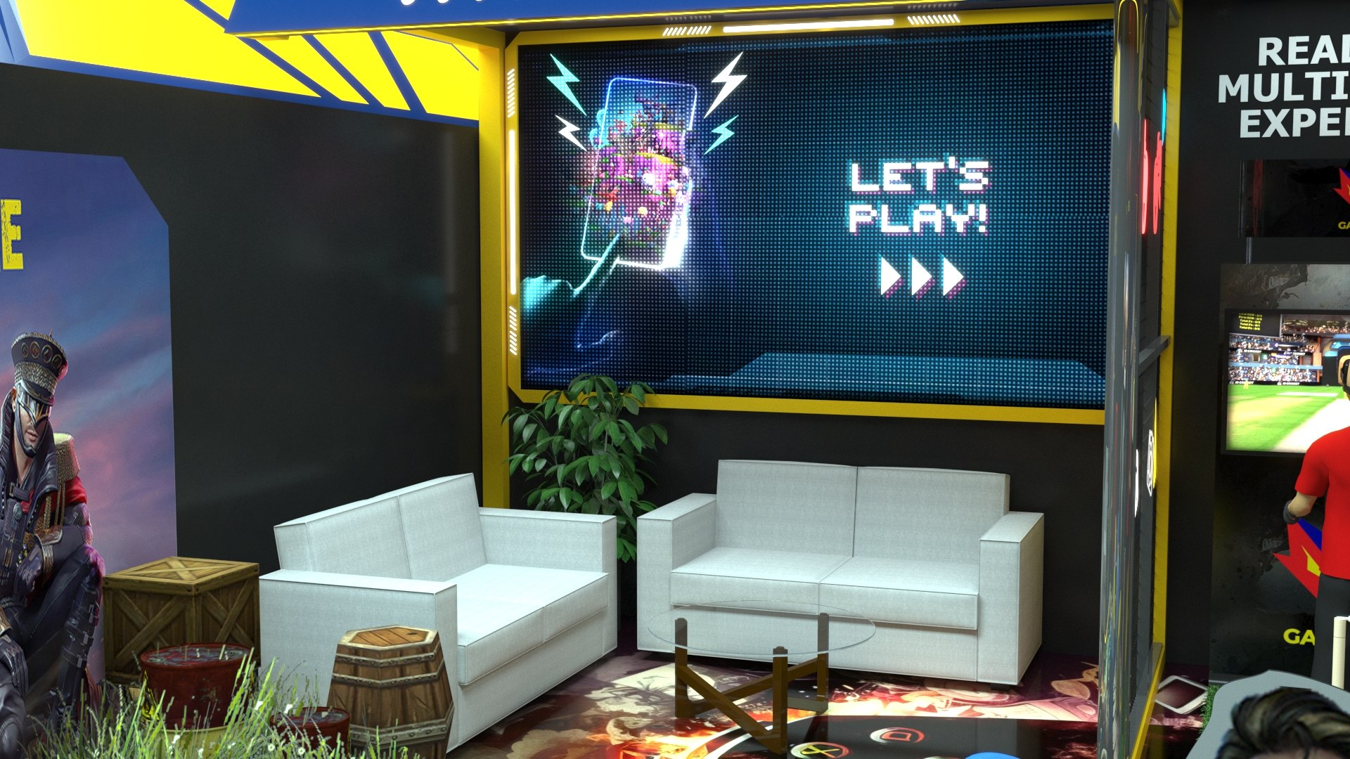 Gaming Exhibition Stand Stall 3D Model - TurboSquid 2199833