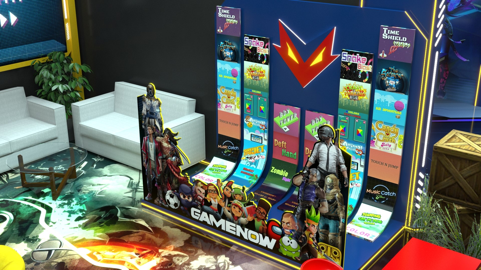 Gaming Exhibition Stand Stall 3D Model - TurboSquid 2199833