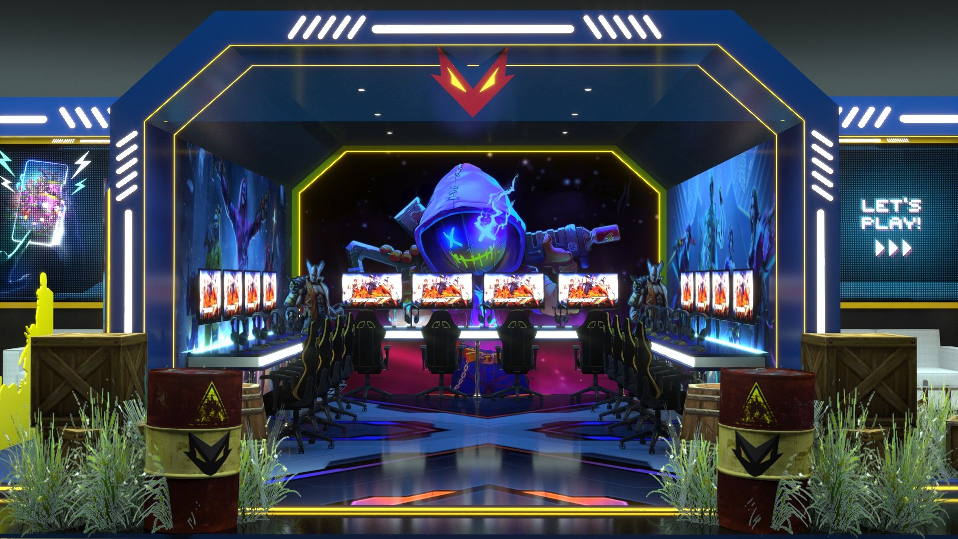 Gaming Exhibition Stand Stall 3D Model - TurboSquid 2199833