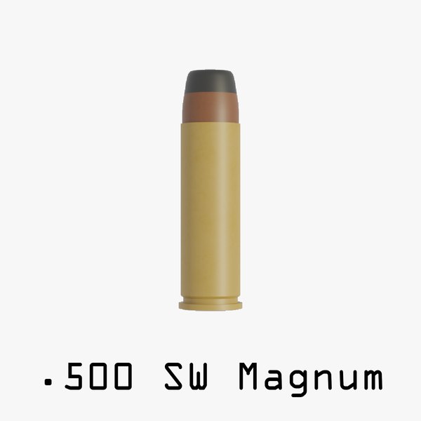 modelo 3d 500 SW Magnum Cartridge - TurboSquid 2054606
