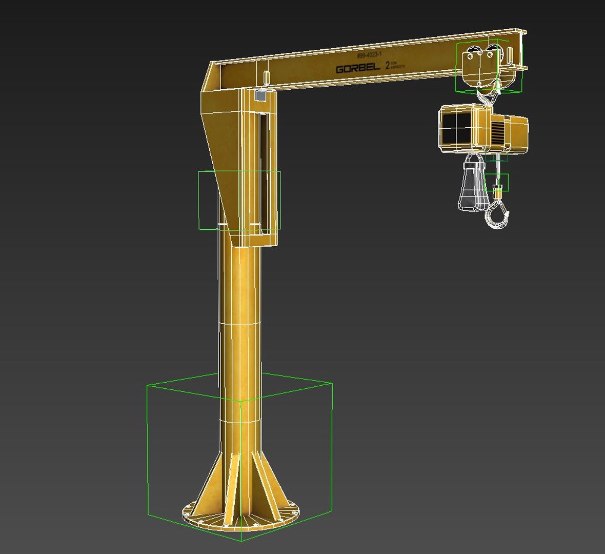 Lifting Hoist Crane 3d Model