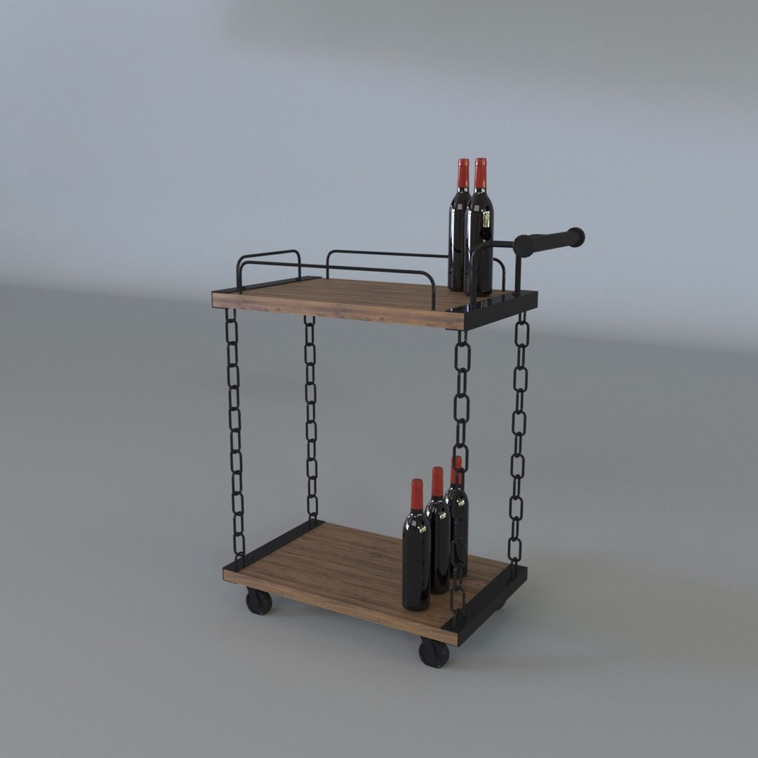 3D Chain Wine Trolley - TurboSquid 1964139