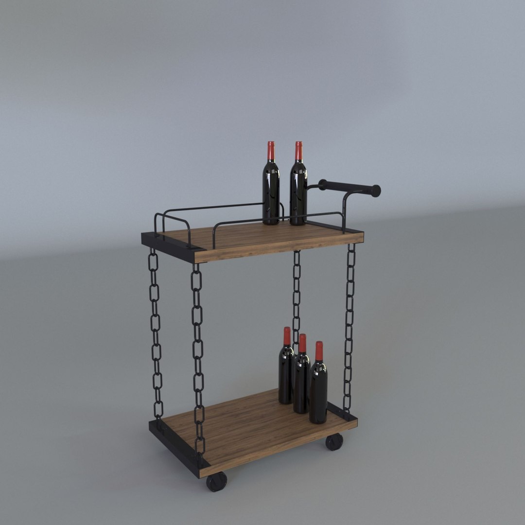 3D Chain Wine Trolley - TurboSquid 1964139