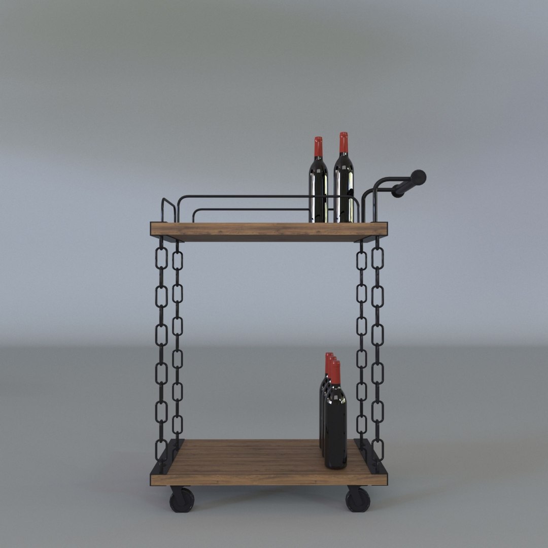 3D Chain Wine Trolley - TurboSquid 1964139