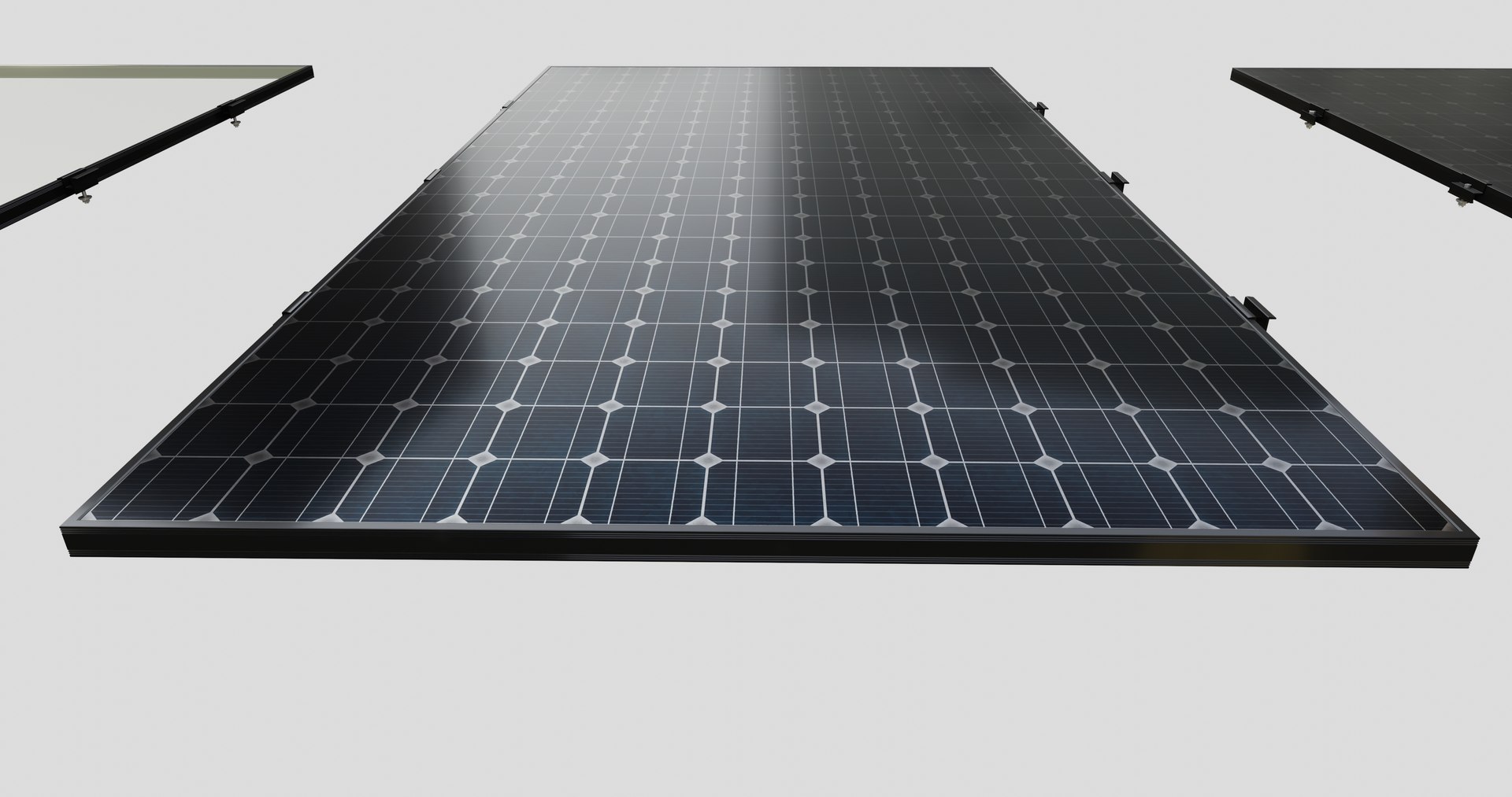 Black Framed Solar Panel 590W 2285x1134x30mm 3D Model - TurboSquid 2378006
