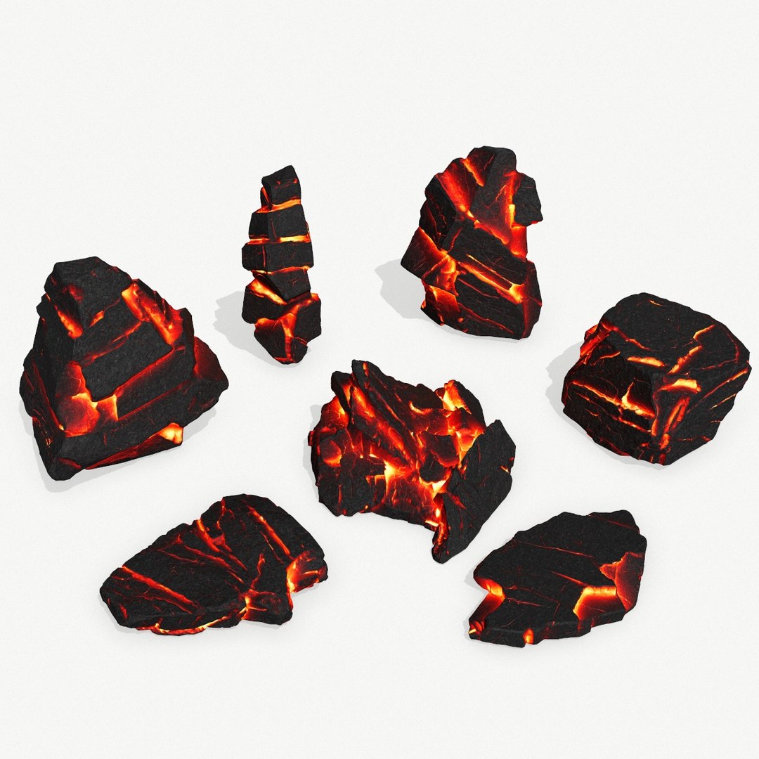 Lava Rock Set 3D model - TurboSquid 1789592