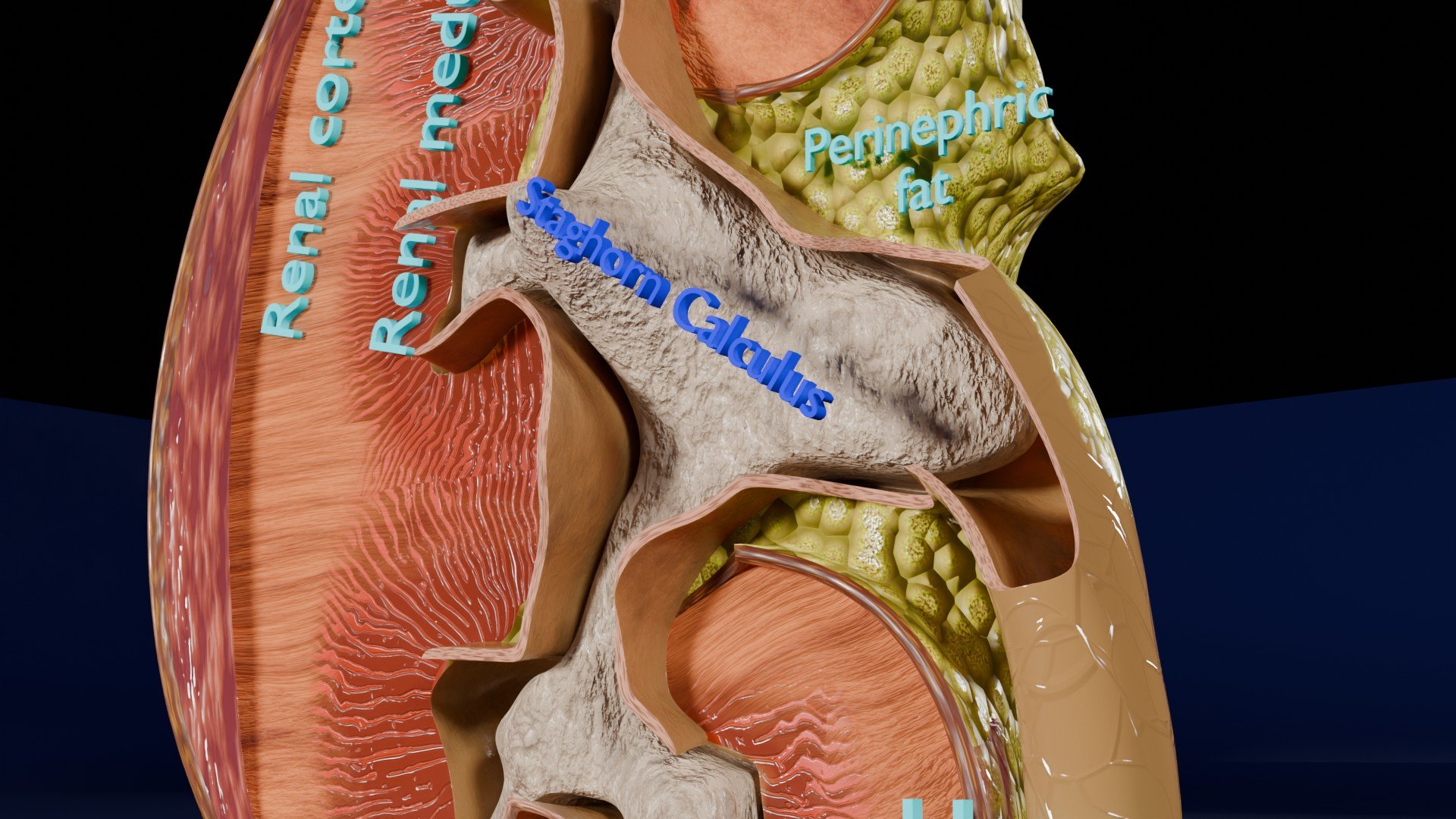Kidney Stone Nephrolithiasis Staghorn Calculus 3D Model - TurboSquid ...