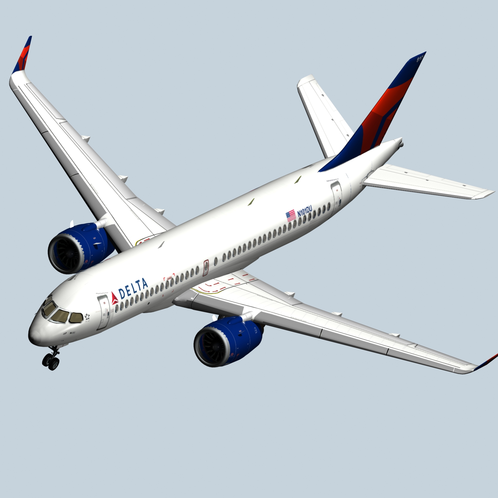 Latest delta airlines airbus 3D model - TurboSquid 1383728