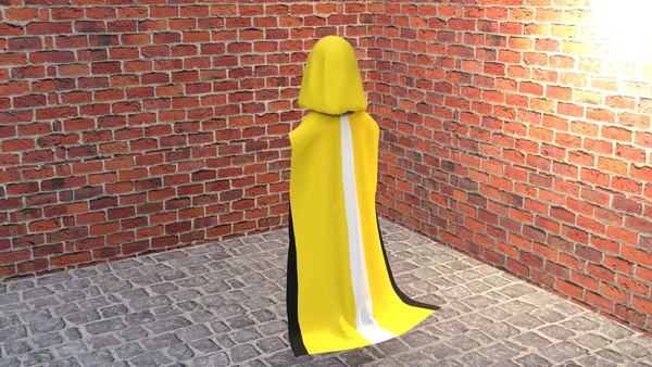 3D hooded cloak cloth model - TurboSquid 1326050