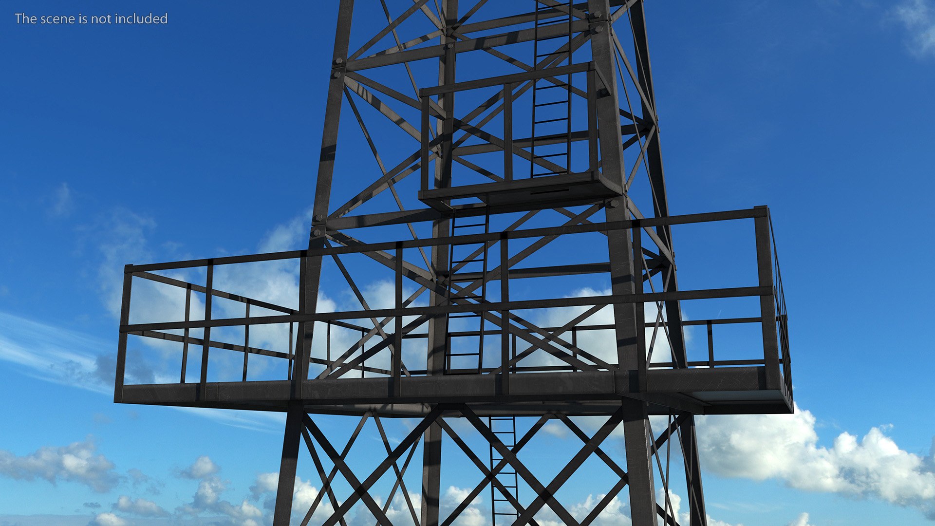 3D Model Oil Derrick Structure With Attached Storage Shed - TurboSquid ...