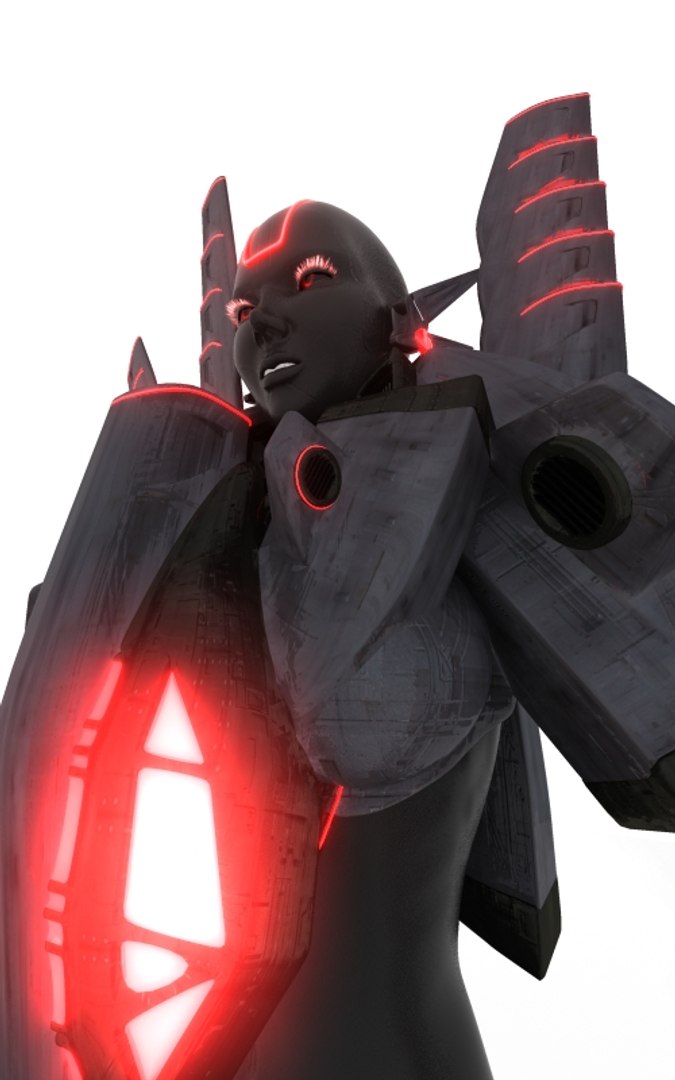 3d model robot female droid