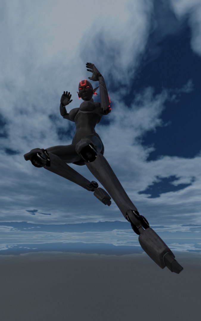 3d model robot female droid