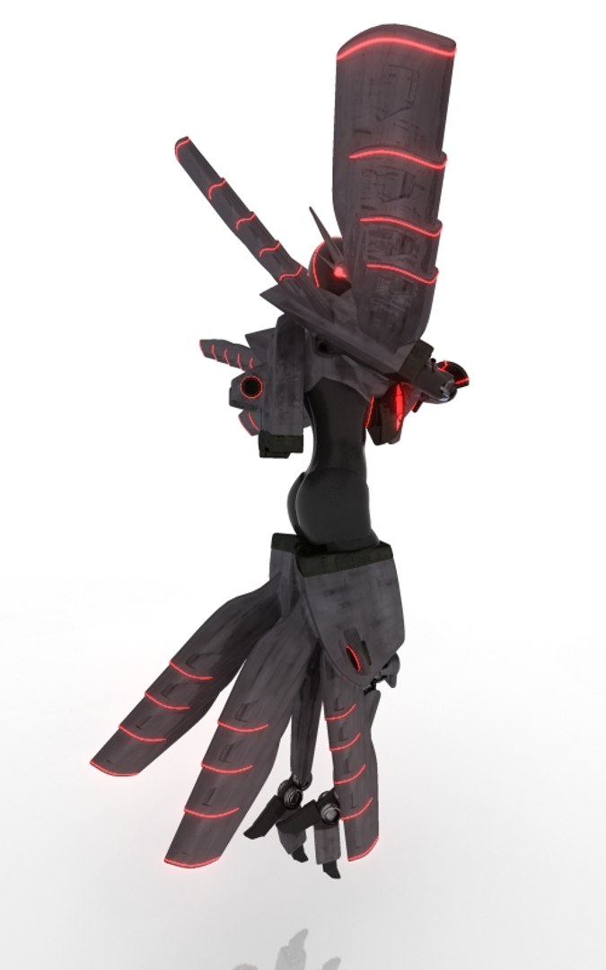 3d model robot female droid