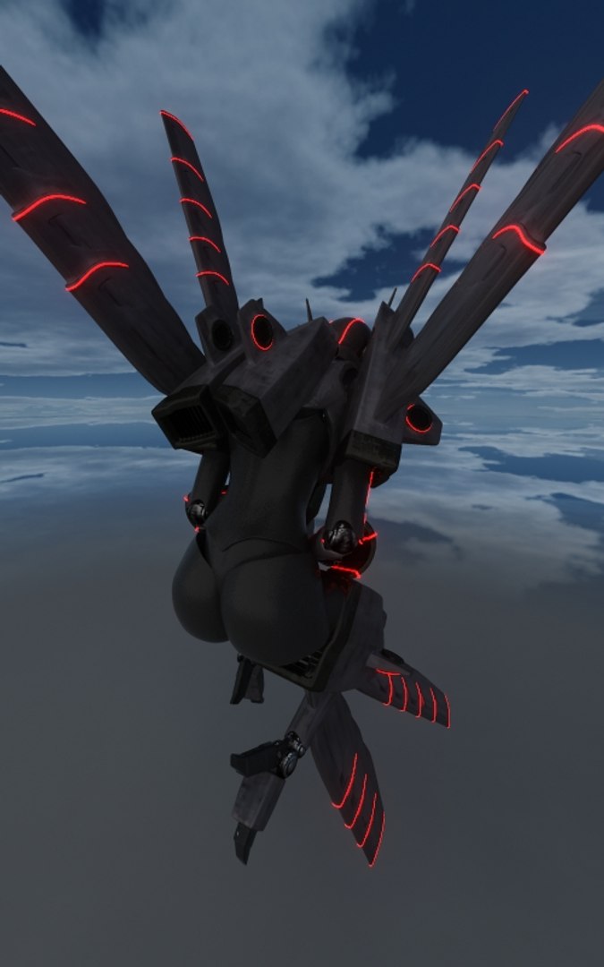 3d model robot female droid