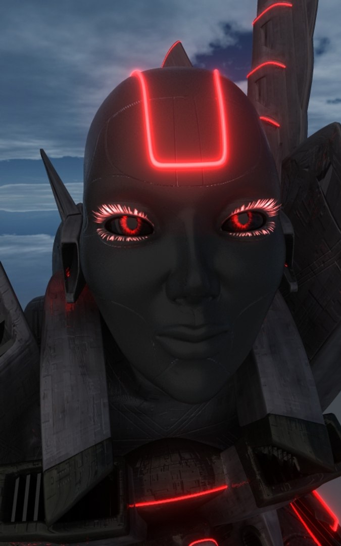 3d model robot female droid