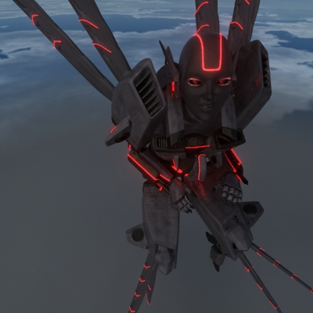 3d model robot female droid