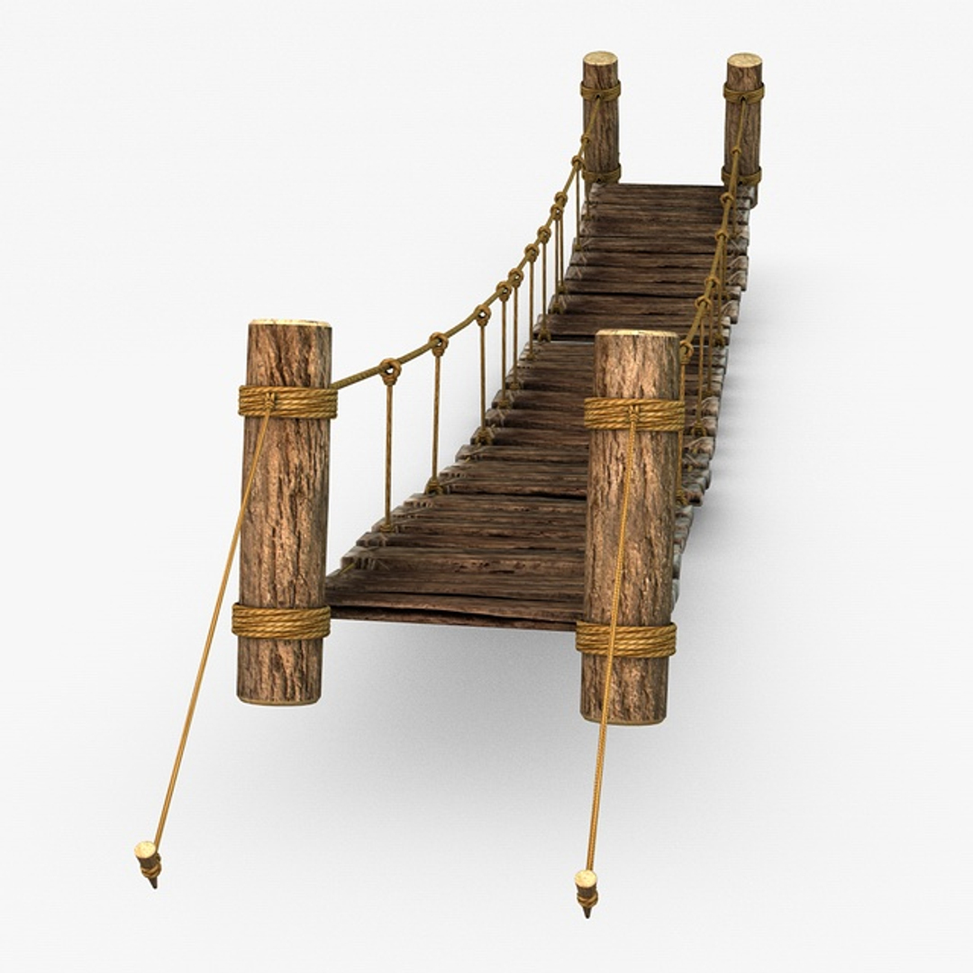 3d model rope bridge