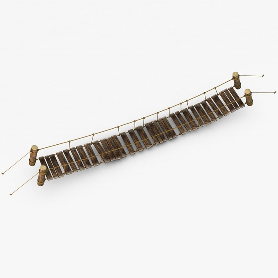 3d model rope bridge