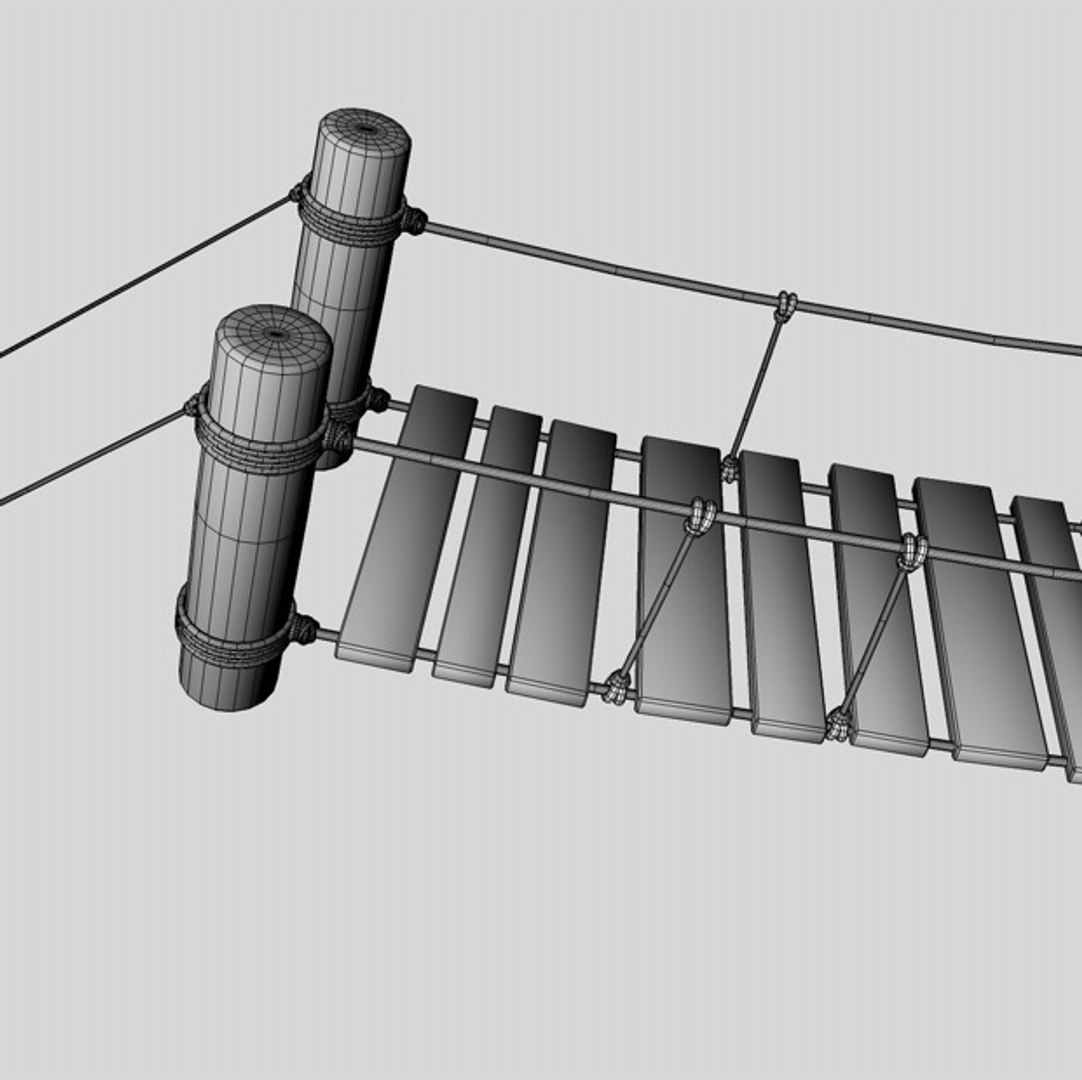 3d Model Rope Bridge