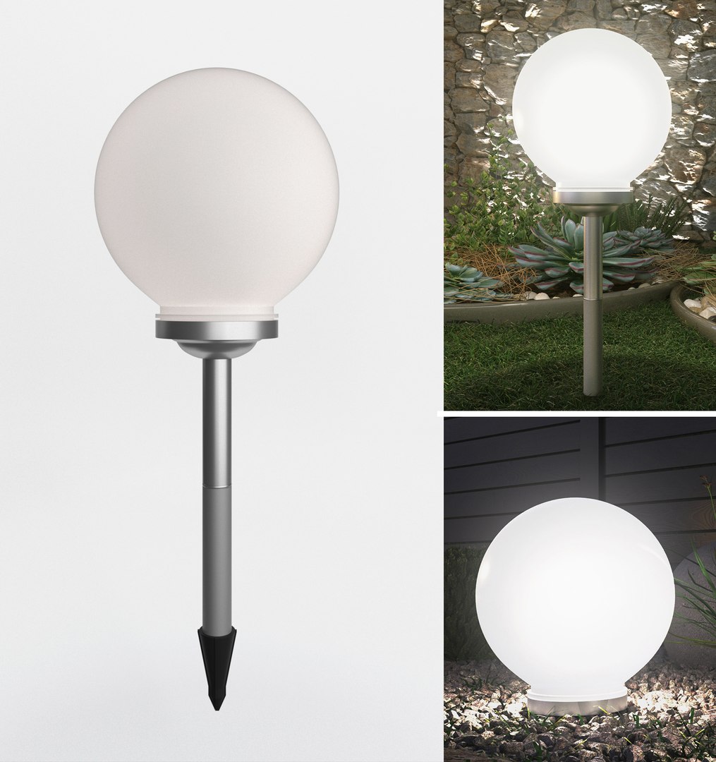 3D Solar Garden Light Model - TurboSquid 1283381