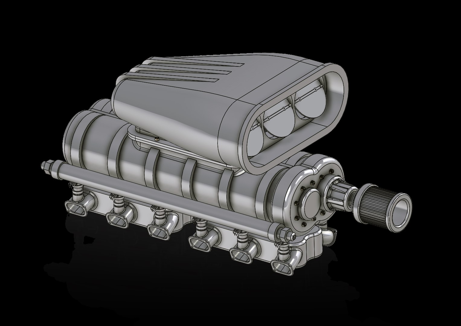 V12engine 3D Model - TurboSquid 1814106
